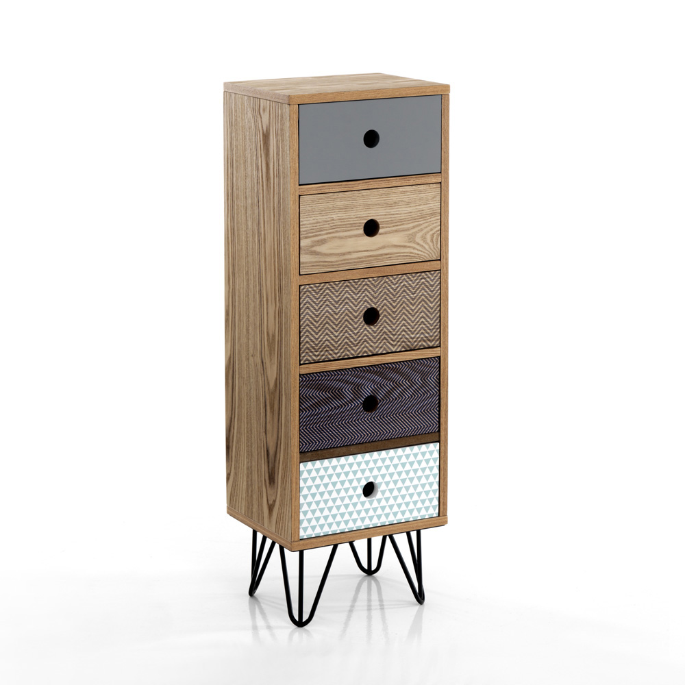 Komo me 5 Sirtarë MDF me ngjyra