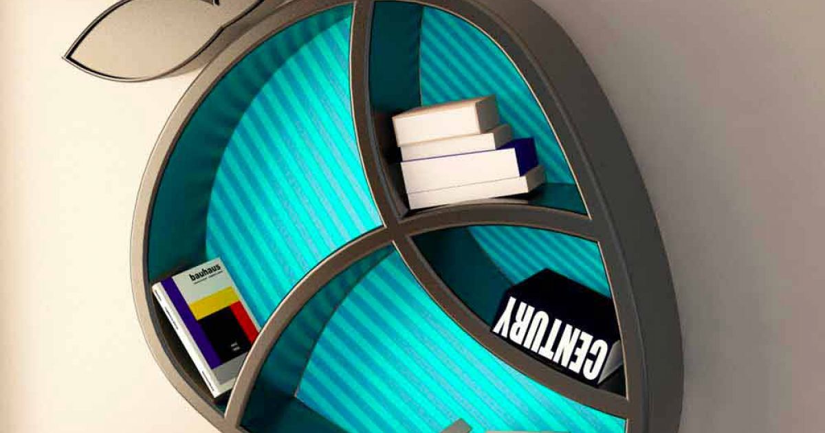 Raft muri dizajn modern i bërë në Itali Poppy Book