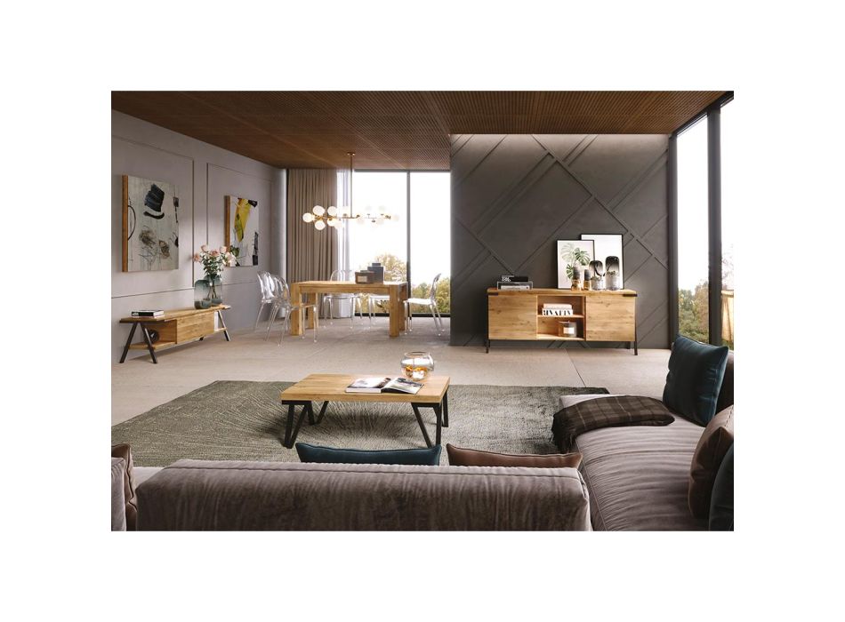 Kompleks në Dru lisi me 2 Dyer Ndarëse e Hapur Prodhuar në Itali