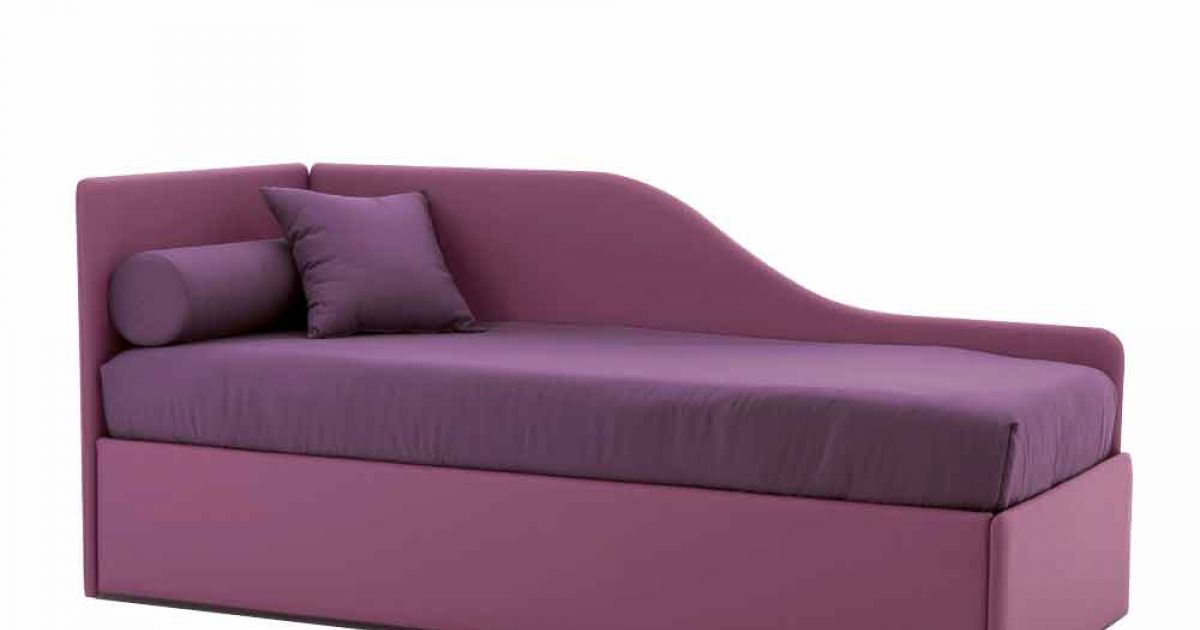 Krevat moderne me divan i mbuluar në prodhim në Itali Lëkurë prej lëkure