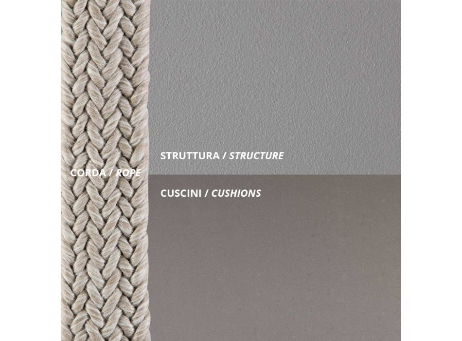 Lëkundje në natyrë prej çeliku, me litarë dhe jastëkë të përfshirë ...