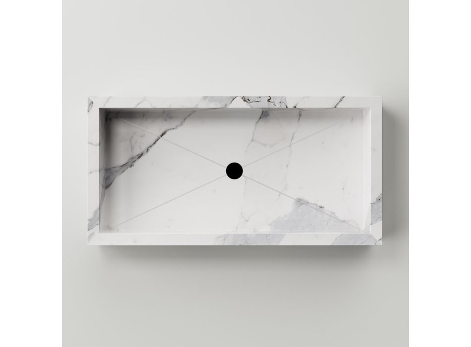 Lavaman banake drejtkëndëshe prej guri prej porcelani