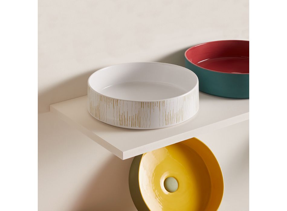 Lavaman tavani për banjo prej guri prej porcelani