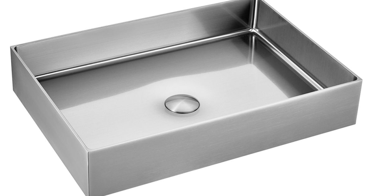 Lavaman në formë drejtkëndëshe, prej çeliku inox