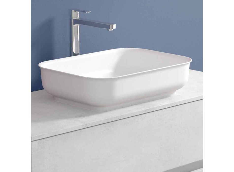 Dollap banjo me lavaman të countertop, dizajn modern i pezulluar