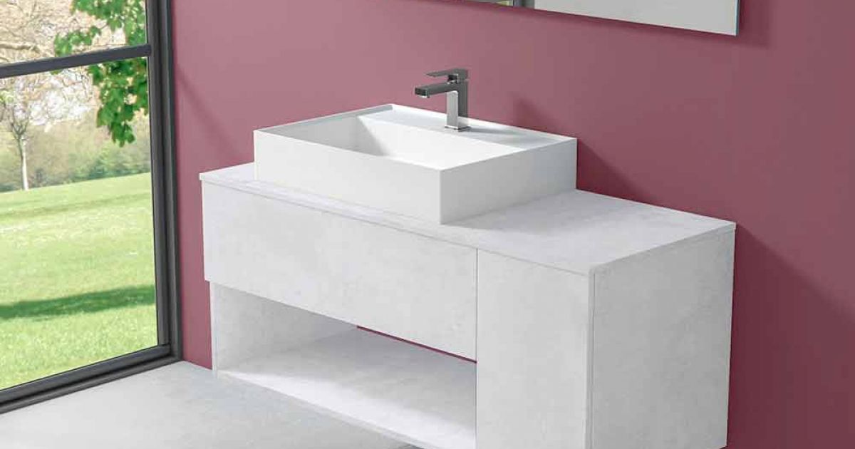 Dollap banjo me lavaman me countertop Dizajn modern modern