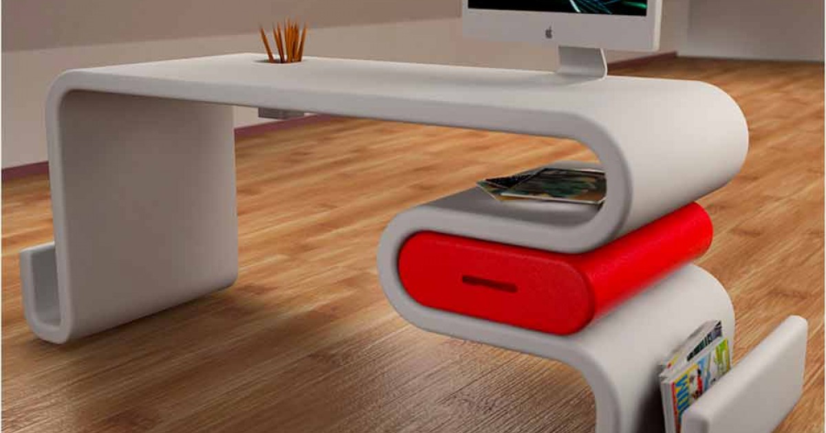 Tavolina zyre moderne e projektimit Flex, e bërë plotësisht në Itali