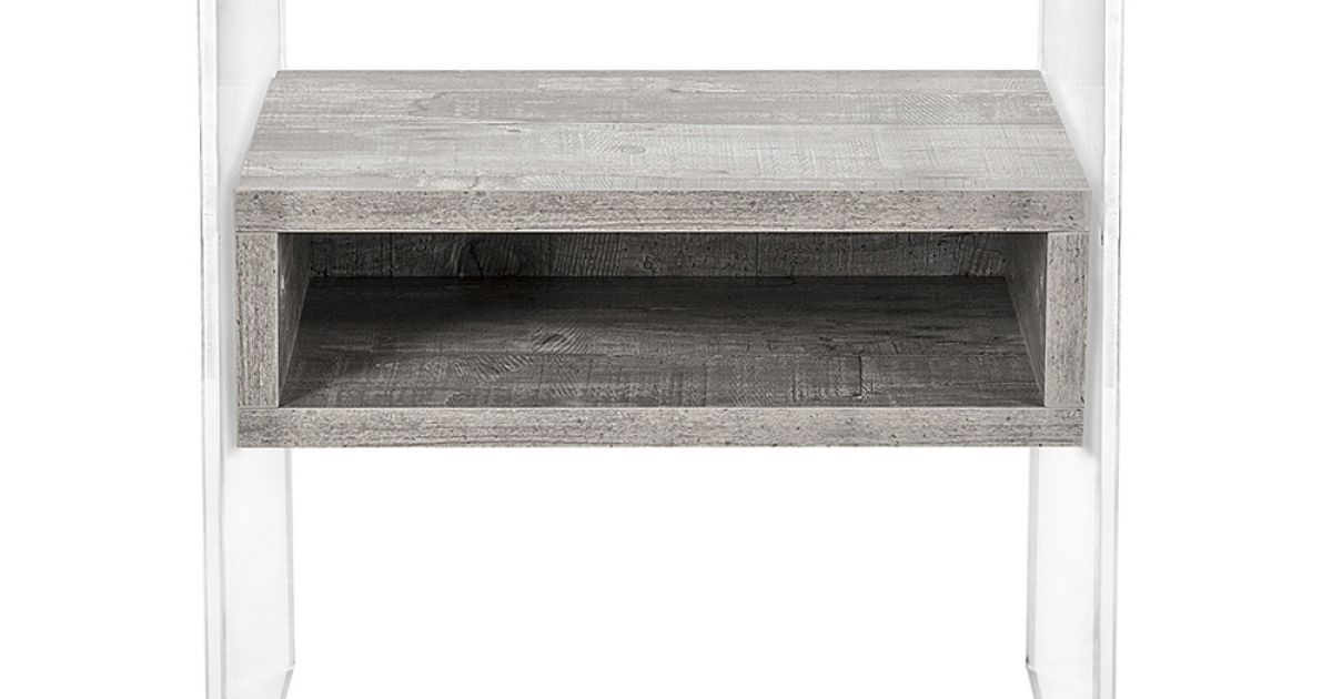 Tavolinë Plastike Transparente dhe Raft druri